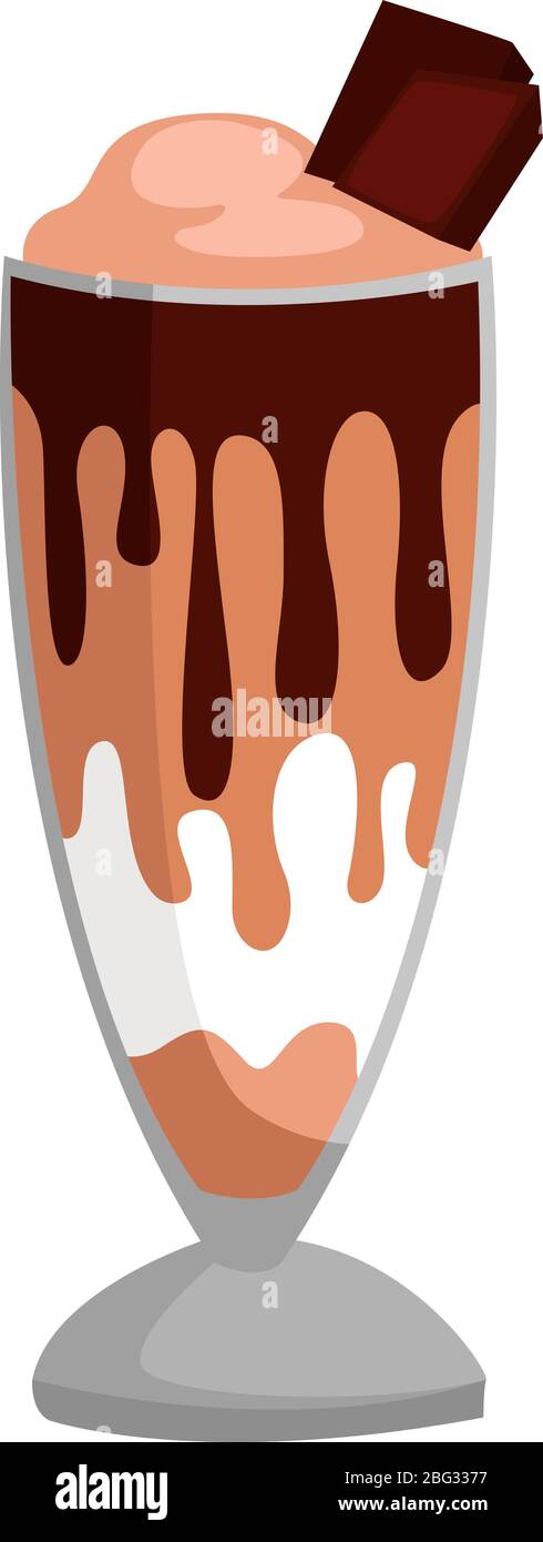 Chocolate drink in glass Stock Vector Images - Alamy