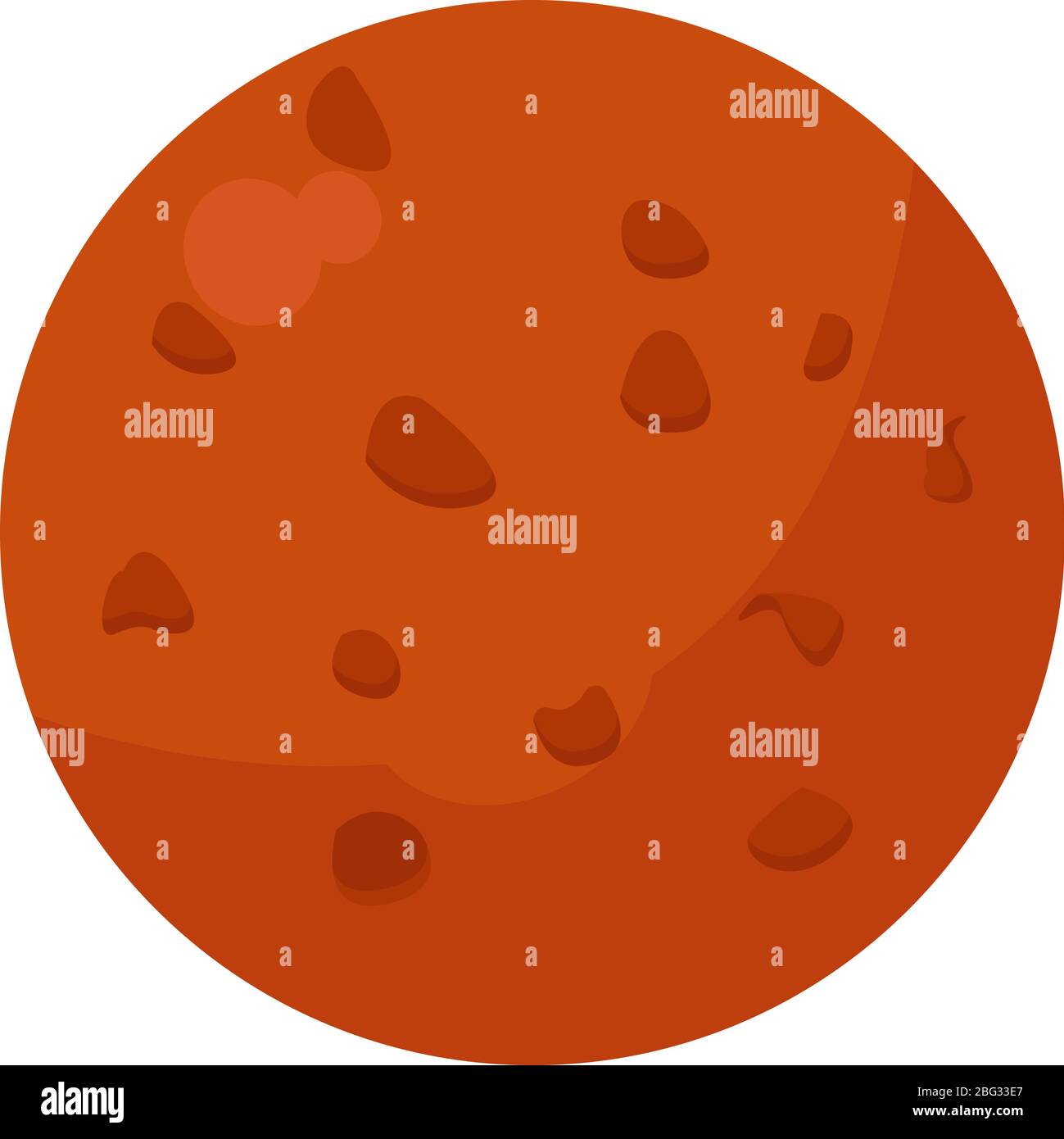 Flat mars planet, illustration, vector on white background Stock Vector ...