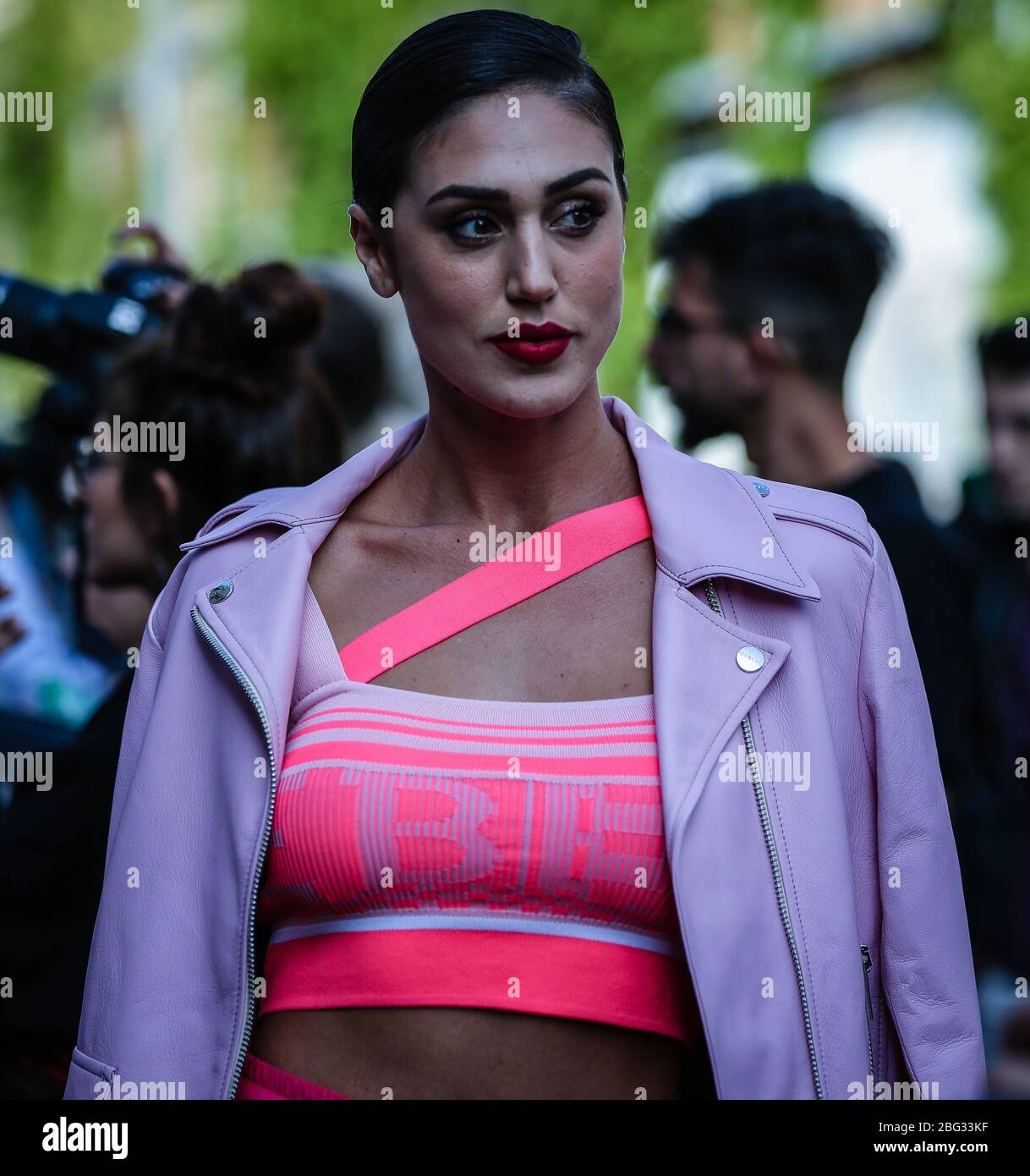 MILAN, Italy- September 20 2019: Cecilia Rodriguez on the street during ...