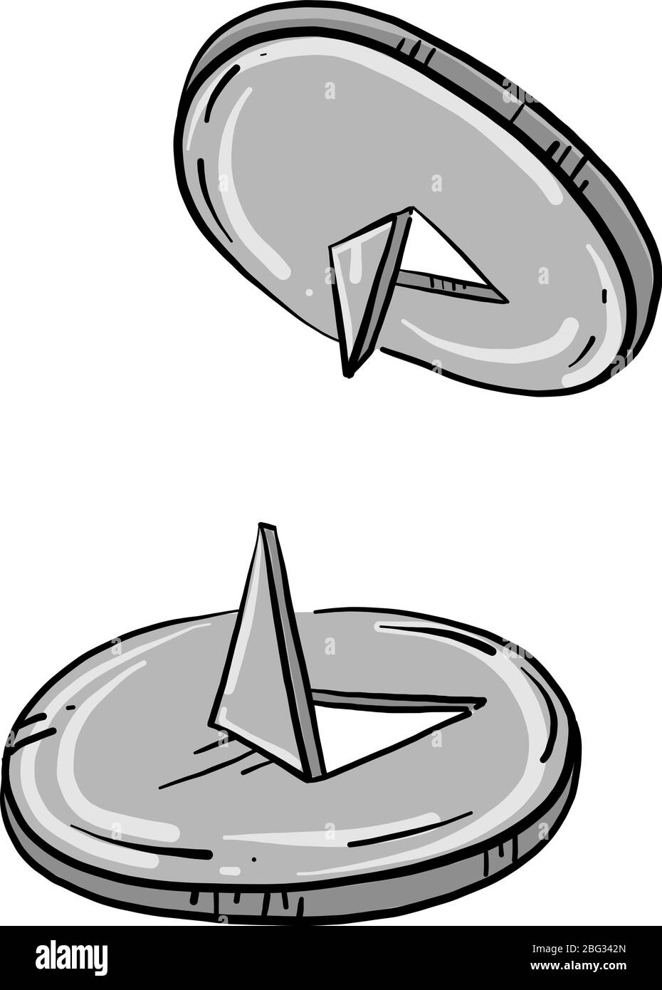 Metal button, illustration, vector on white background Stock Vector ...