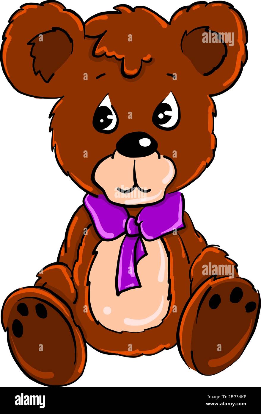 Bear with bow Stock Vector Images - Alamy
