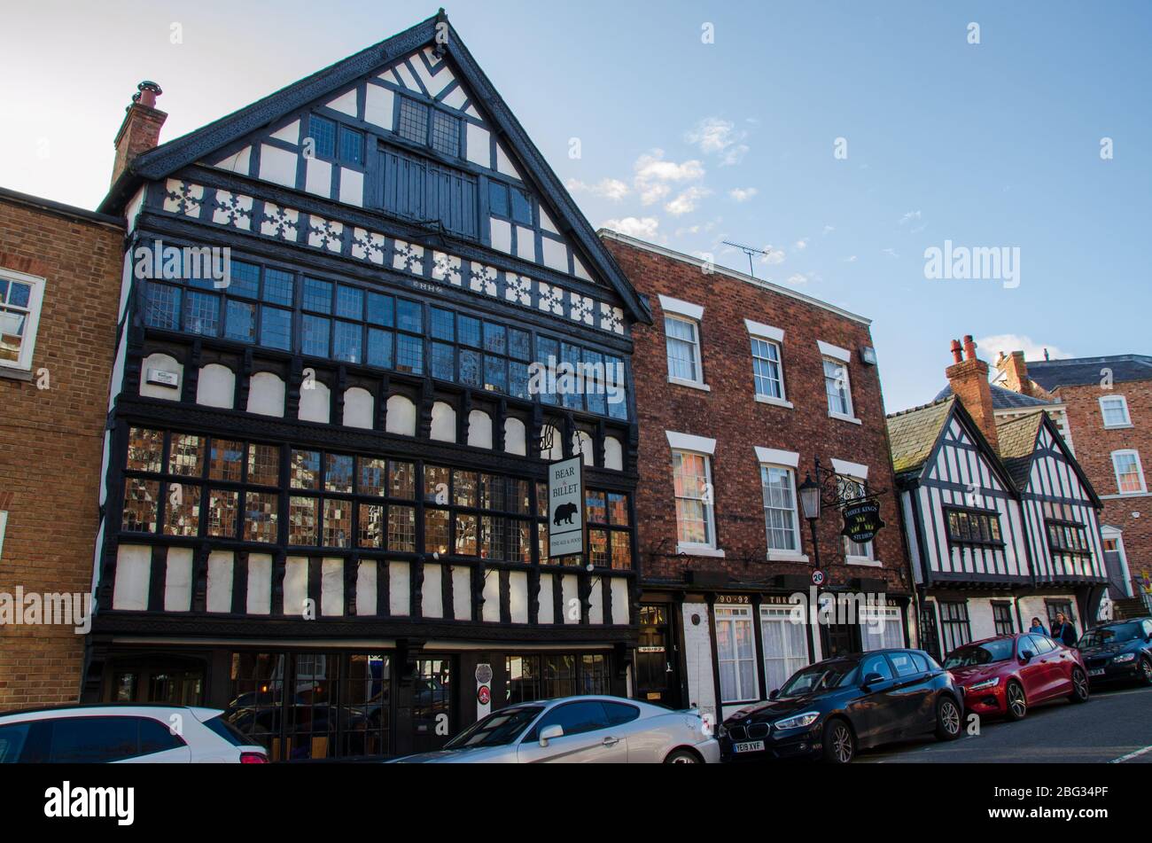 Chester, UK: Mar 1, 2020: The Bear and Billet is a traditional Englsih ...