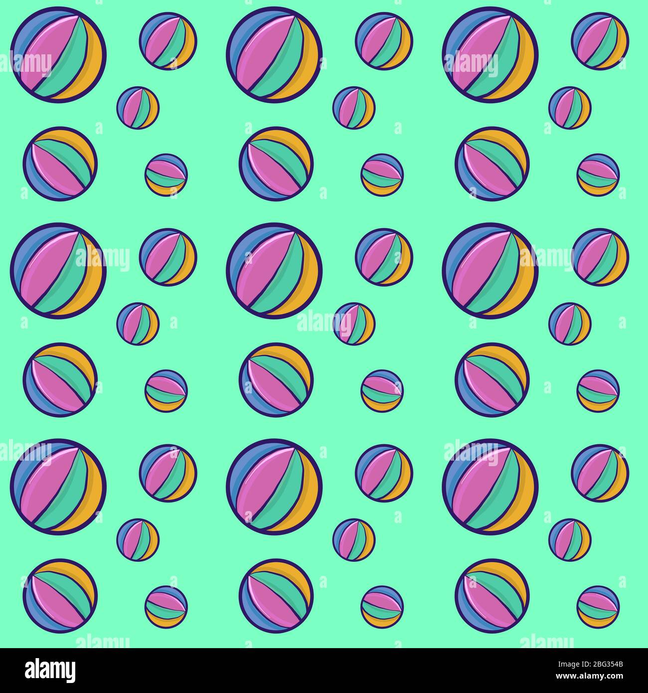 Multicolor balls pattern, illustration, vector on white background ...