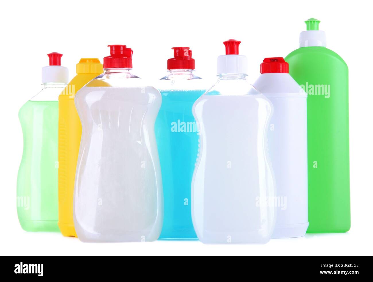 Bottles of dishwashing liquid, isolated on white Stock Photo - Alamy