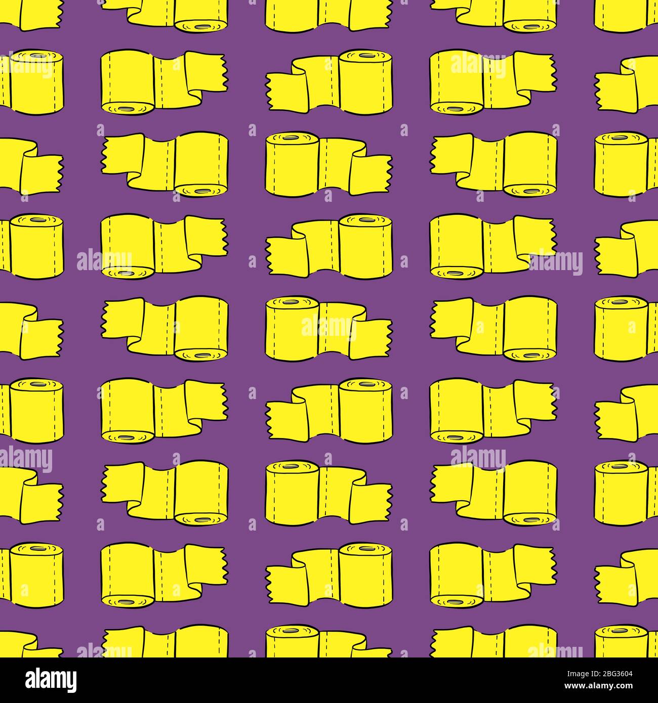 Toilet paper pattern, illustration, vector on white background Stock ...