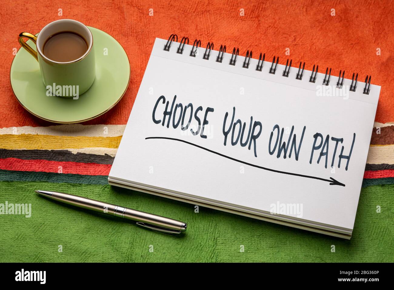 choose your own path inspirational advice - handwriting in a sketchbook ...