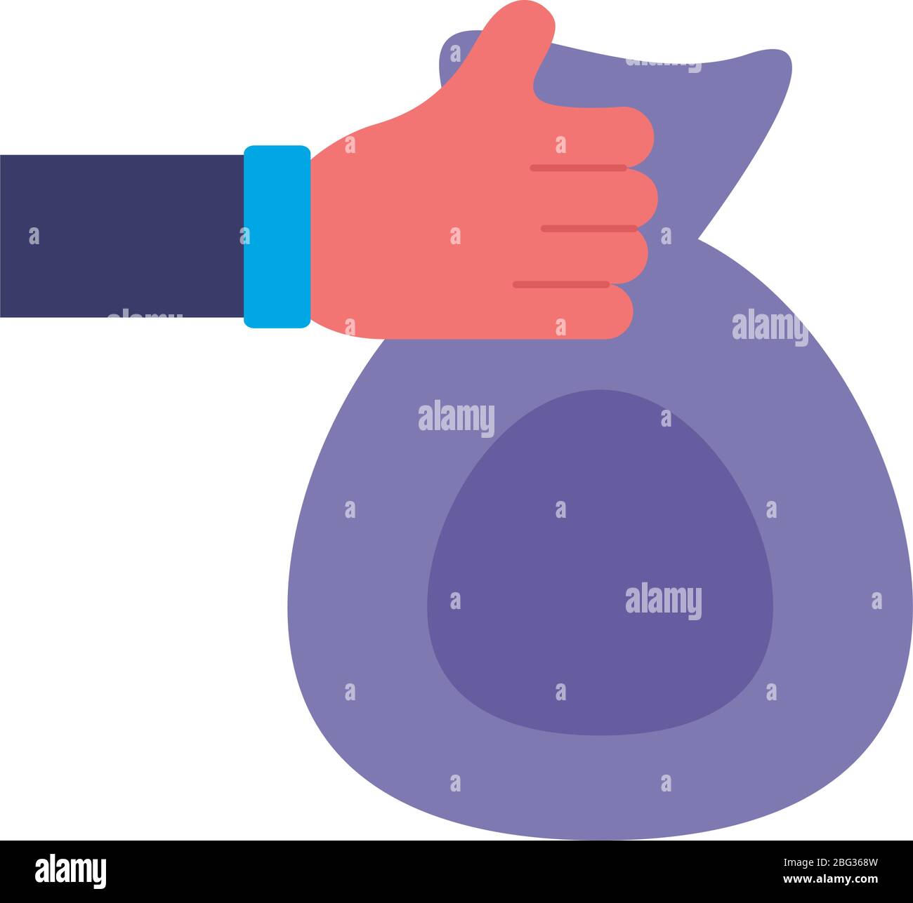 hand giving bag solidarity flat style Stock Vector Image & Art - Alamy