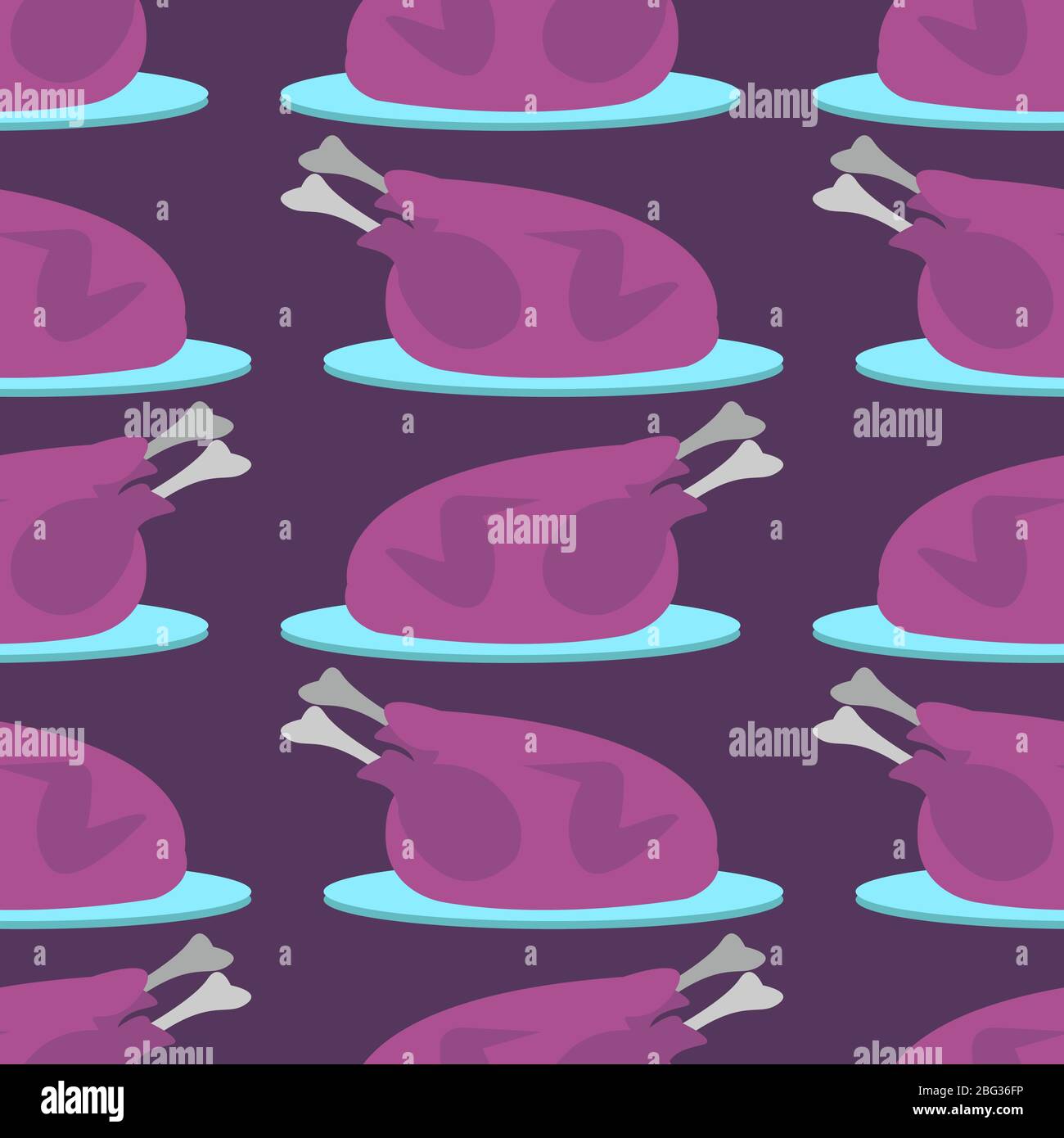 Chicken meat pattern, illustration, vector on white background Stock ...