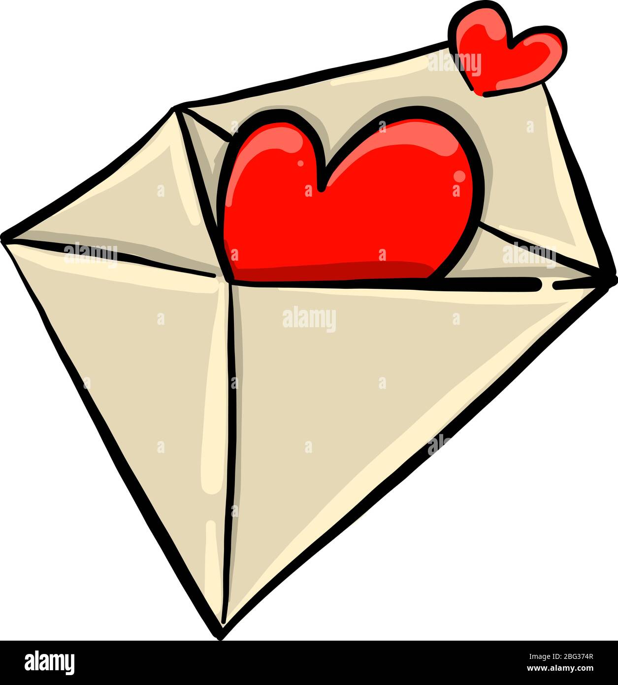 Open envelope love message Stock Vector Images - Alamy