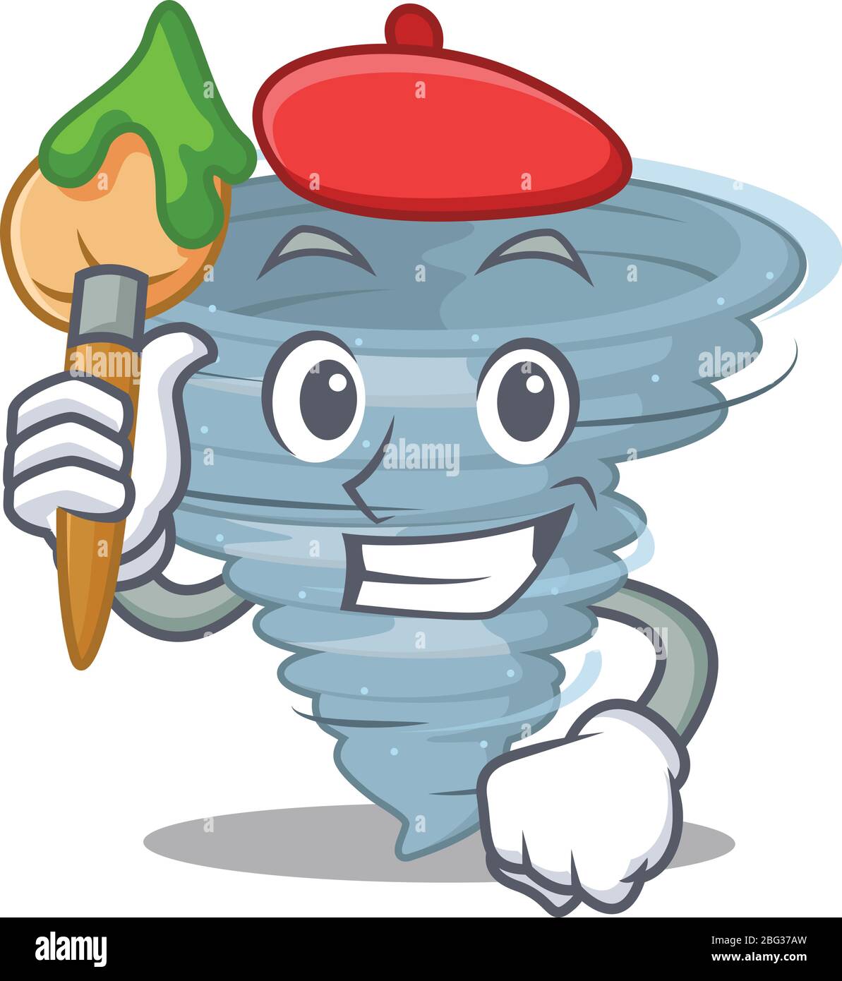 A creative tornado artist mascot design style paint with a brush Stock ...