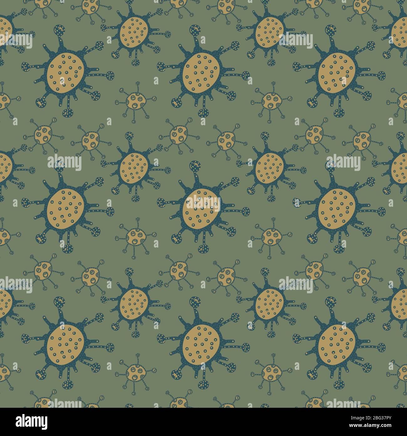 Handdraw viruses pattern, illustration, vector on white background ...