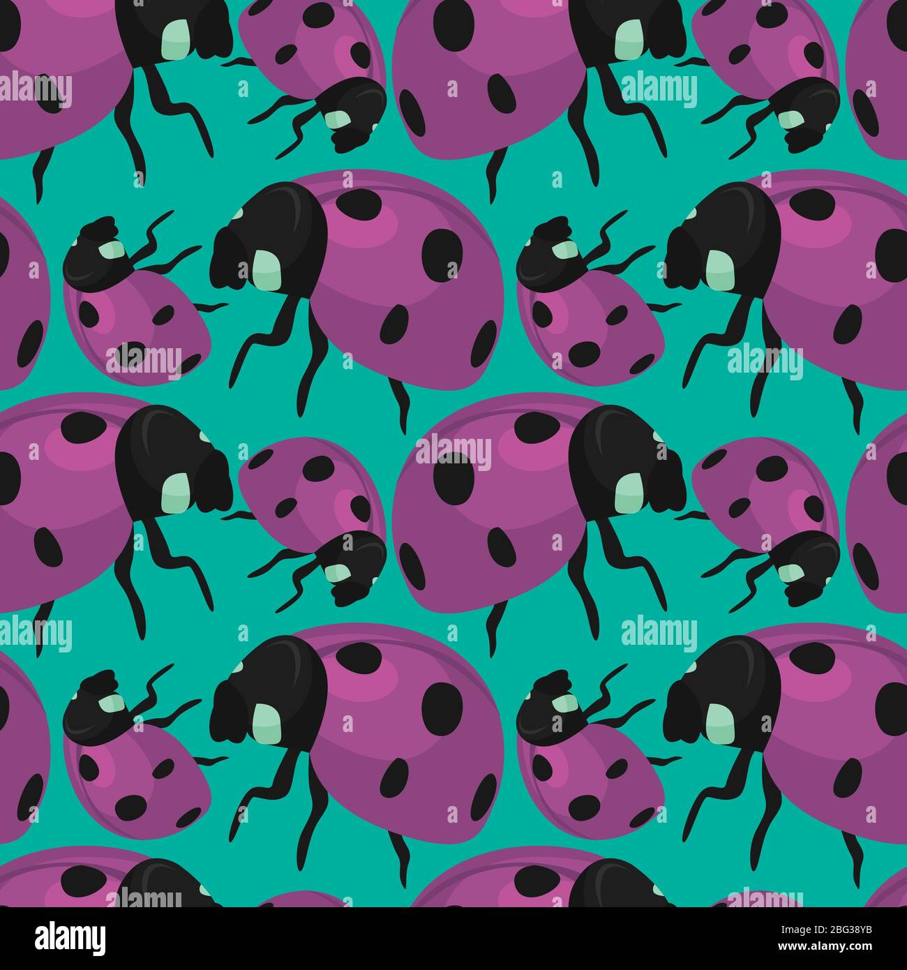 Seamless pattern ladybug on Stock Vector Images - Alamy