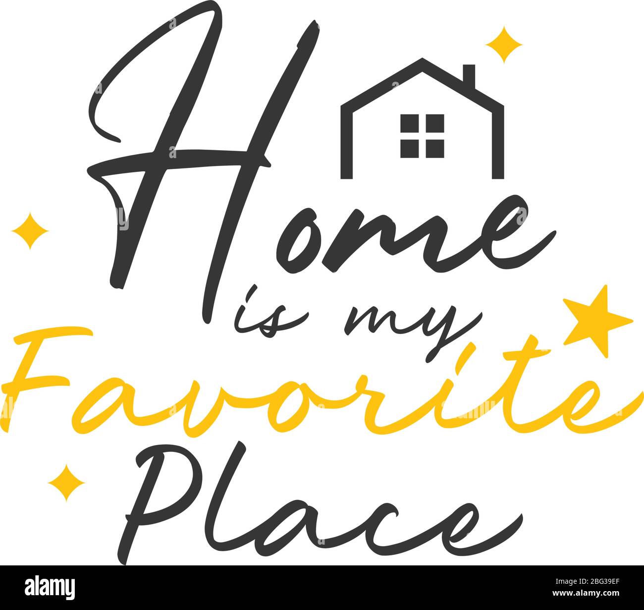 Home quote lettering typography. Home is my favorite place Stock Vector ...