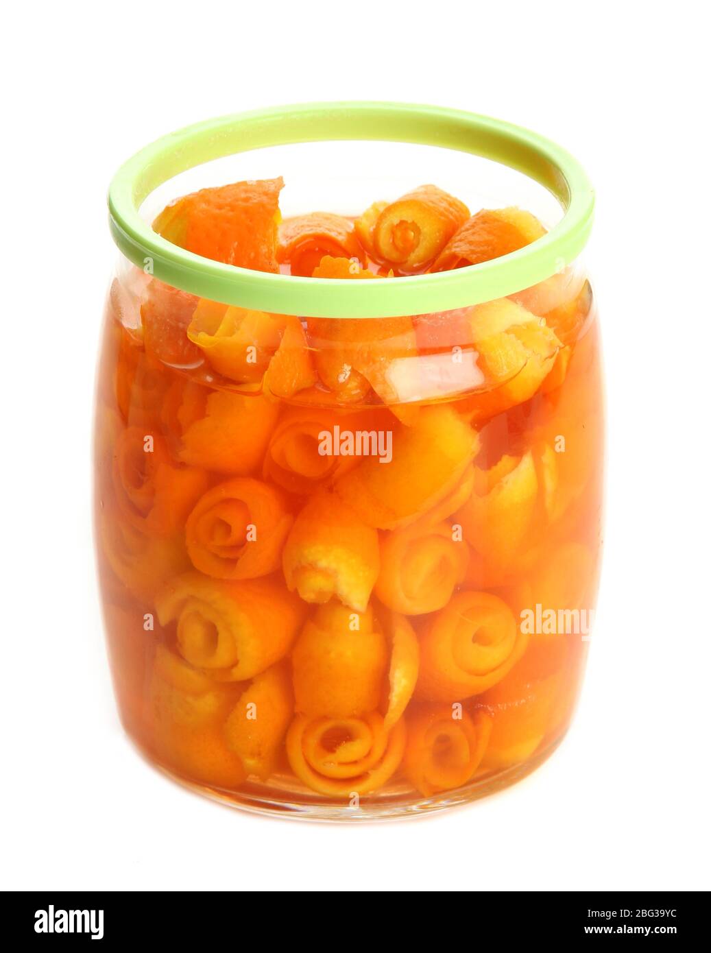 Orange jam with zest, isolated on white Stock Photo - Alamy