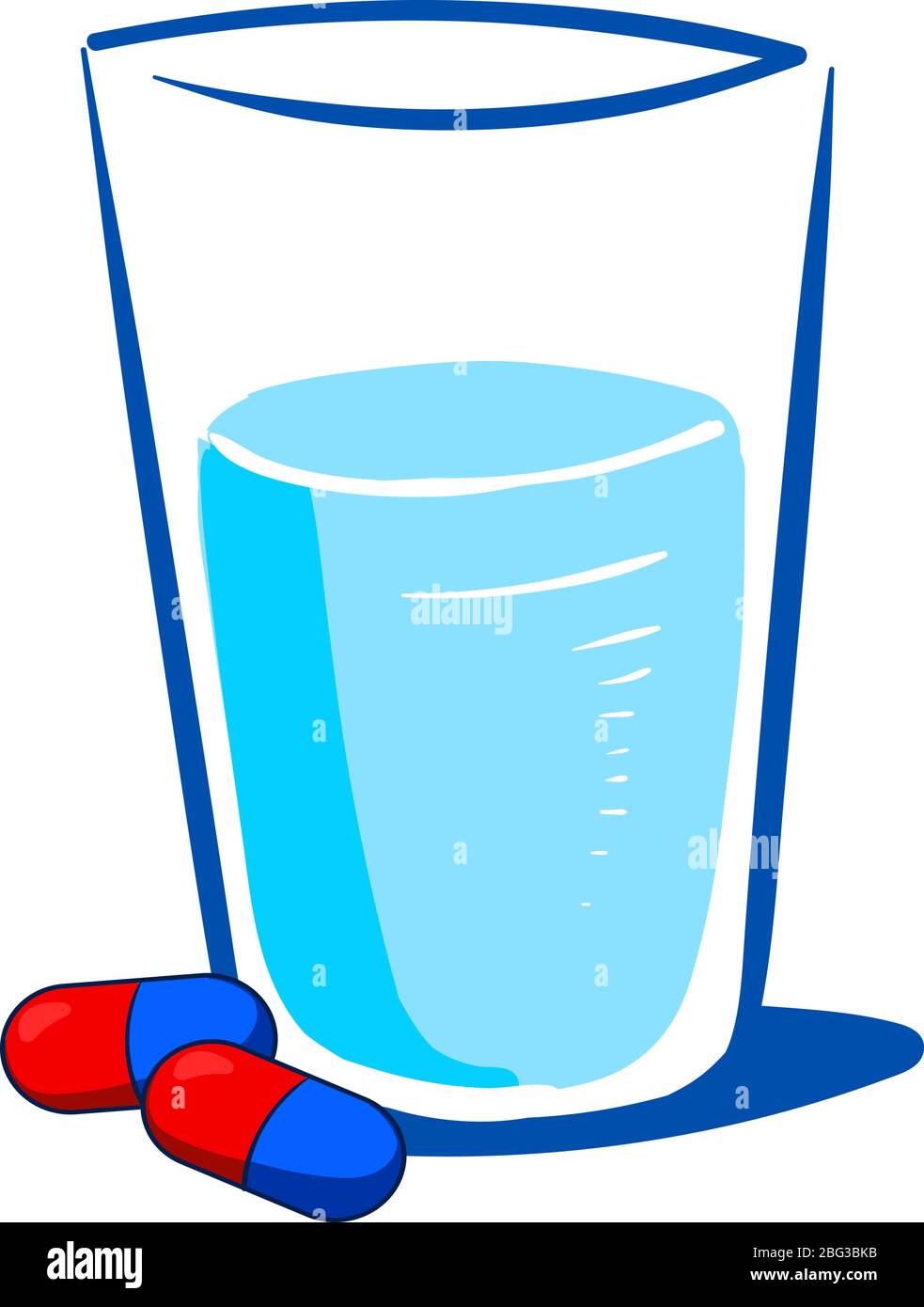 Glass water capsule Stock Vector Images - Alamy