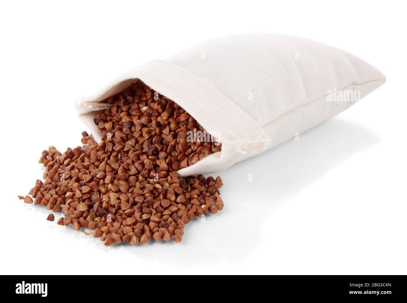 Grains in sack isolated on white Stock Photo - Alamy