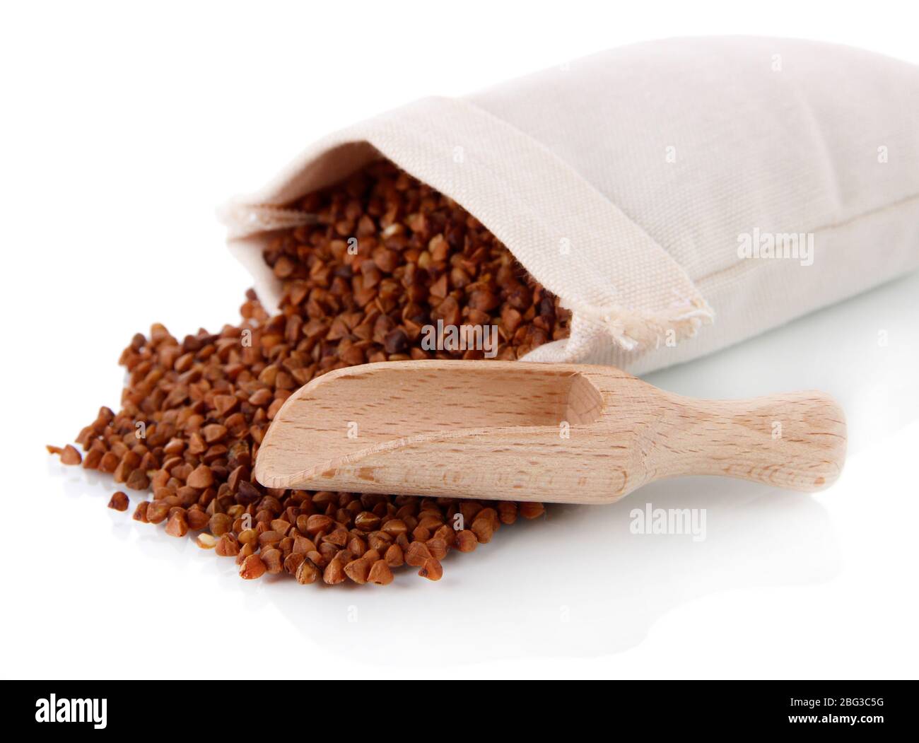 Grains in sack isolated on white Stock Photo - Alamy