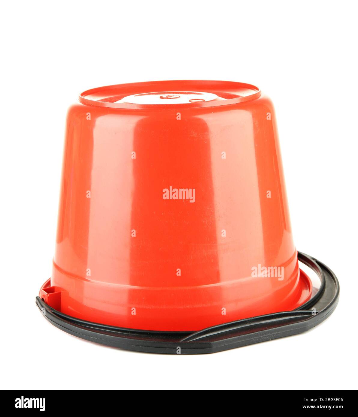 Color plastic bucket isolated on white Stock Photo - Alamy
