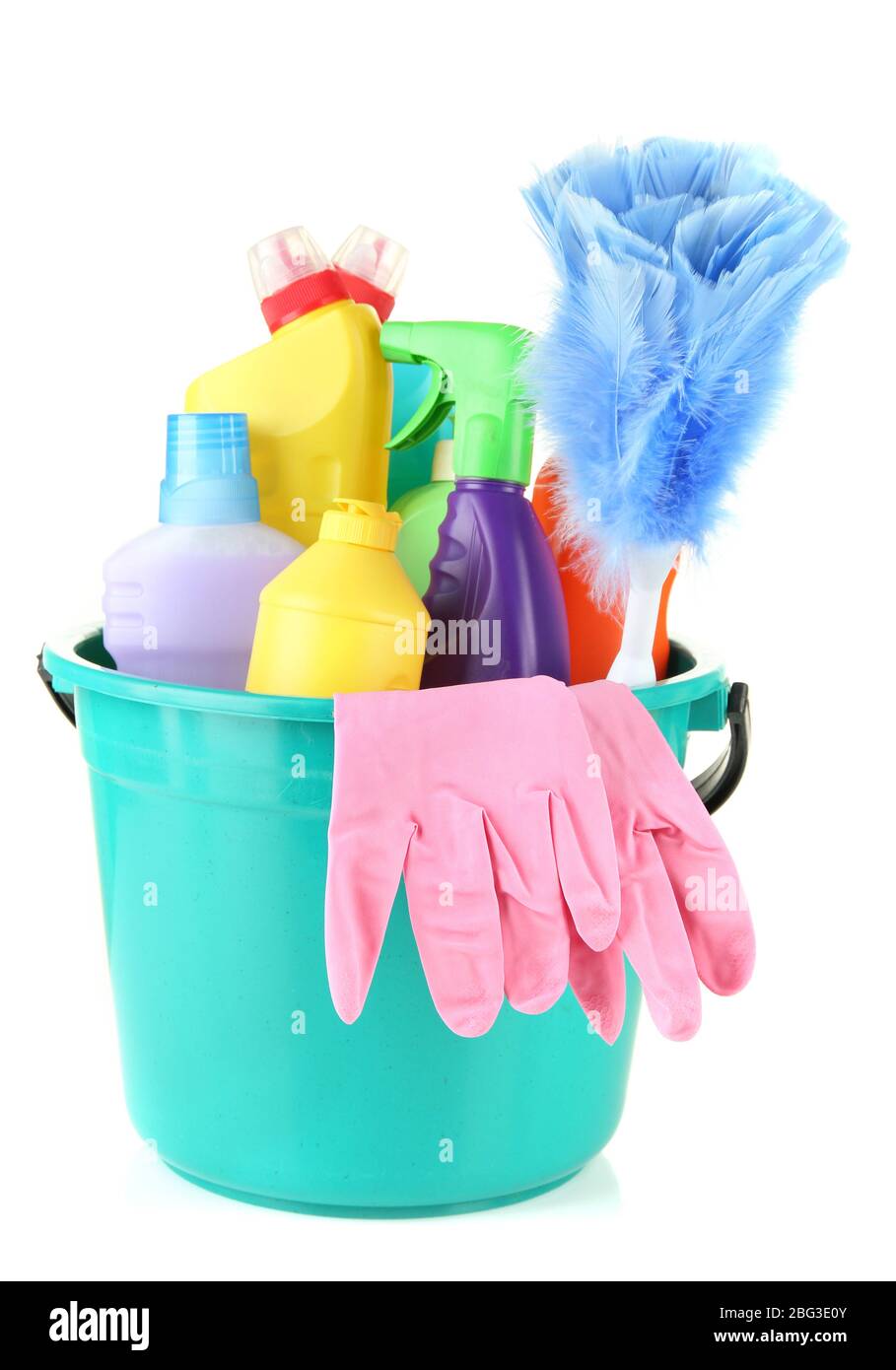 Household cleaning items in Cut Out Stock Images & Pictures - Alamy