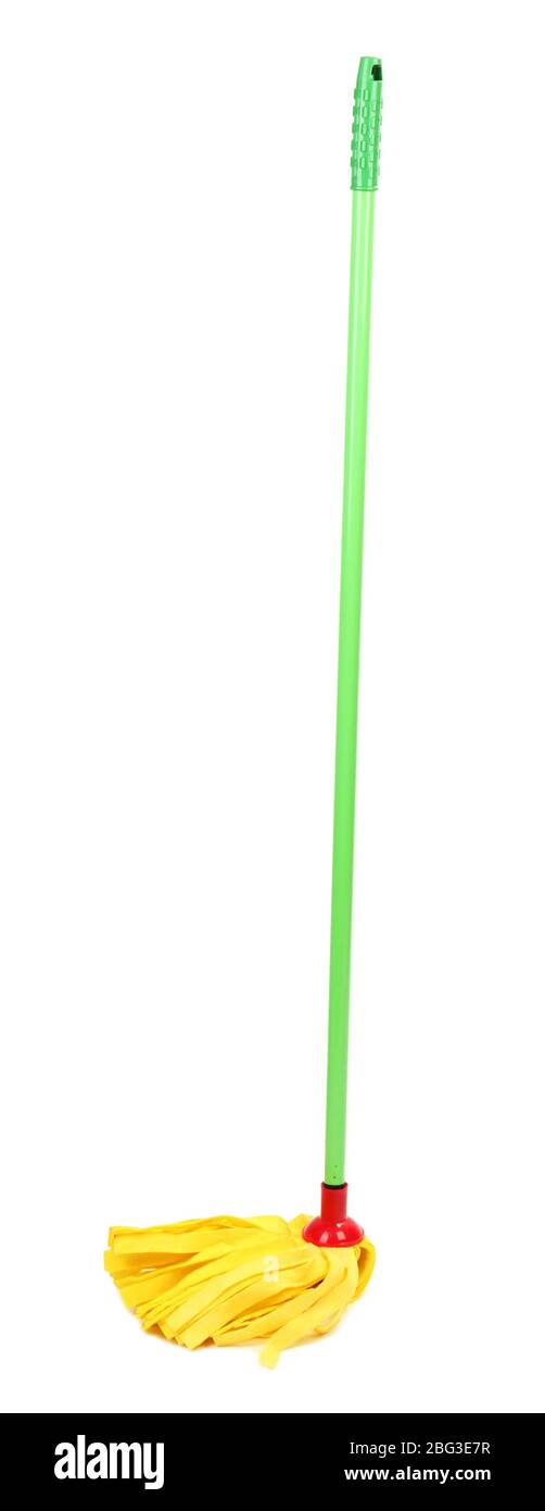 Mop isolated on white Stock Photo - Alamy