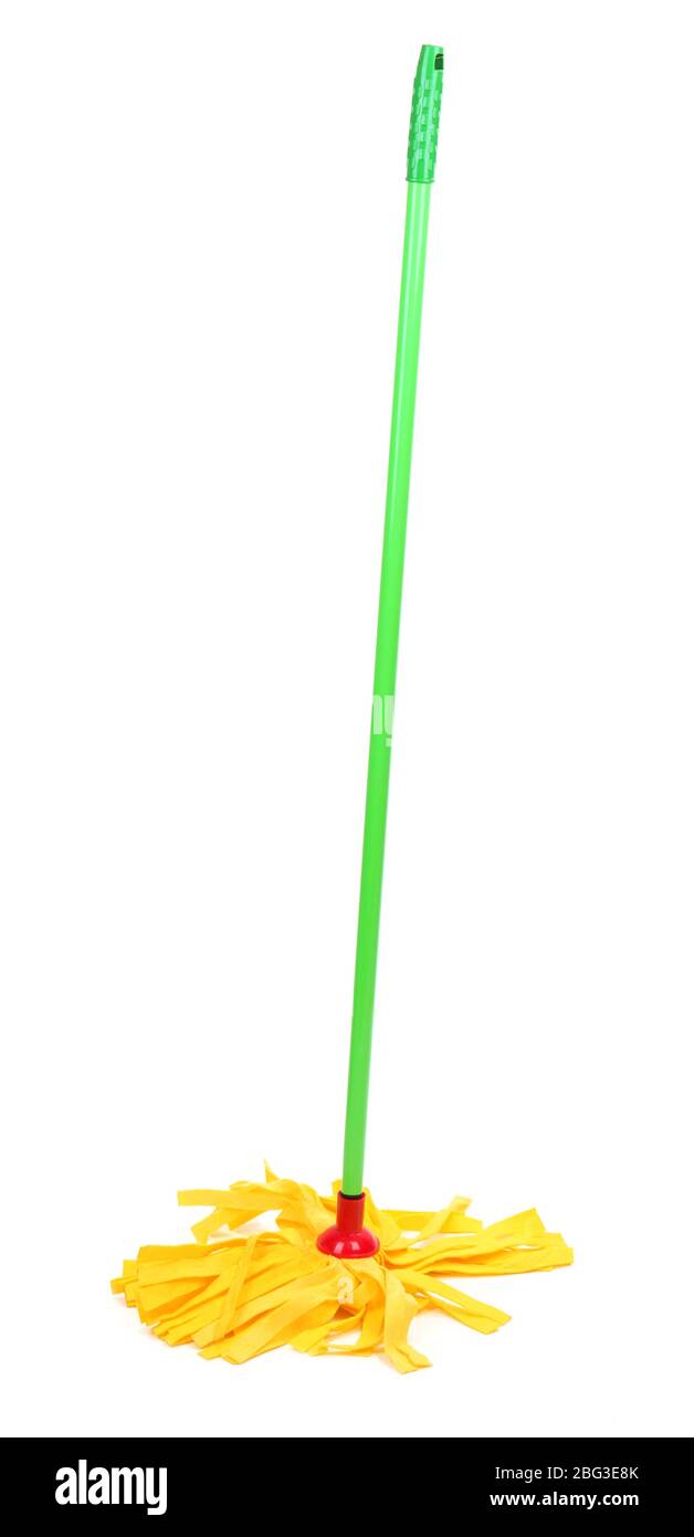 Mop isolated on white Stock Photo - Alamy