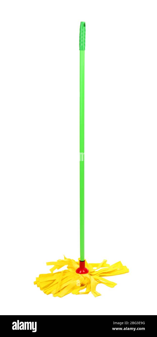 Mop isolated on white Stock Photo - Alamy