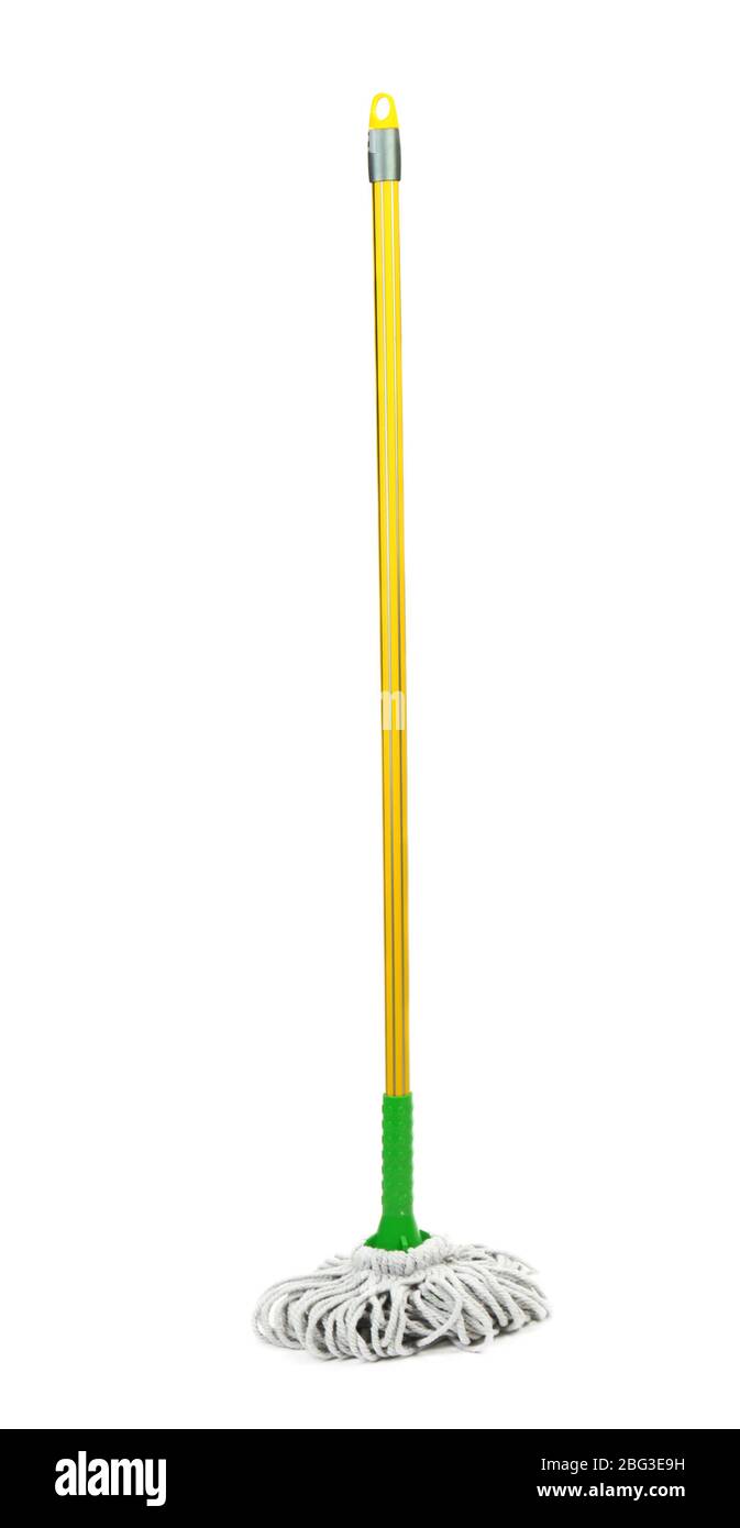 Mop isolated on white Stock Photo - Alamy