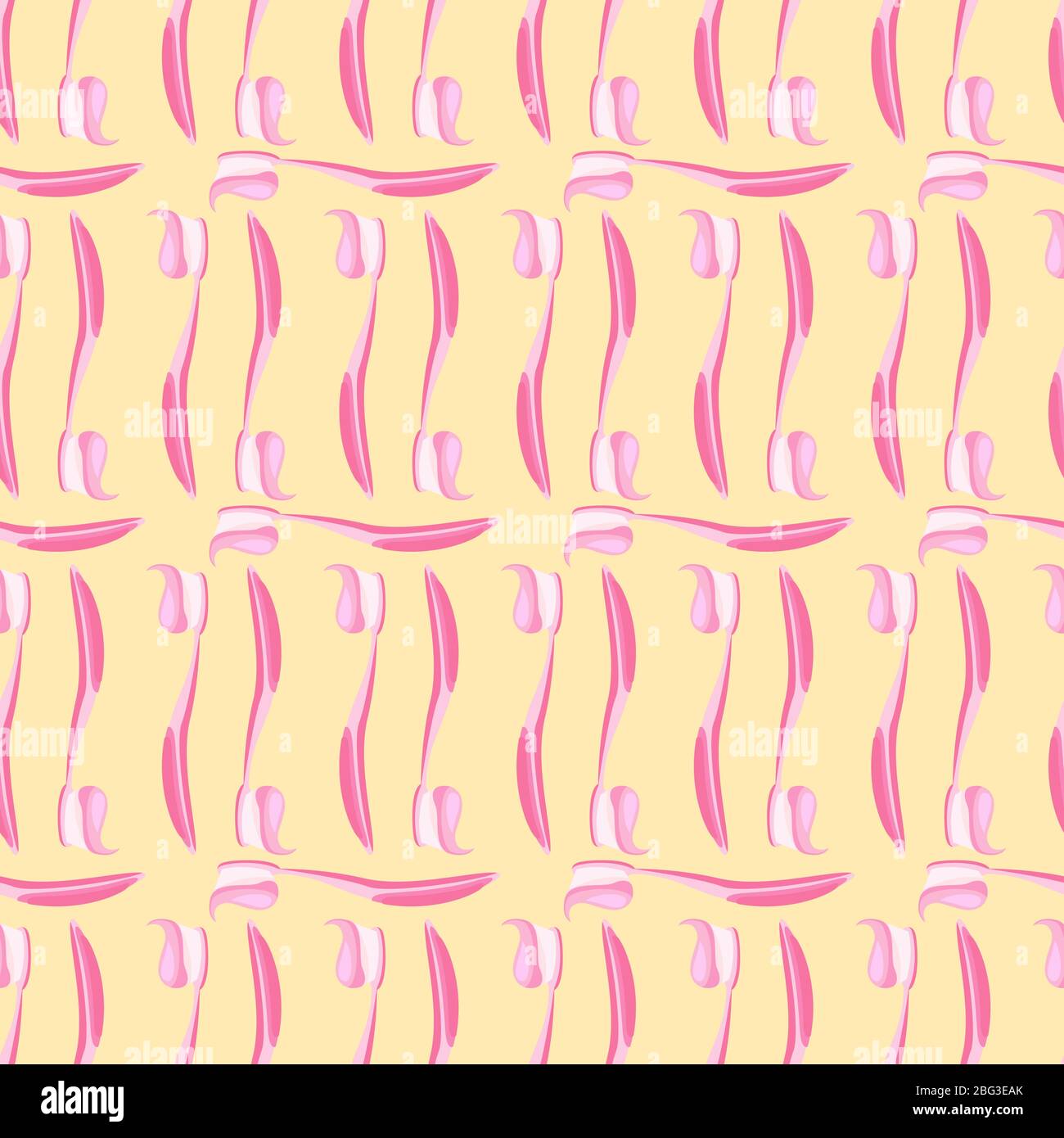 Toothbrush pattern, illustration, vector on white background Stock ...