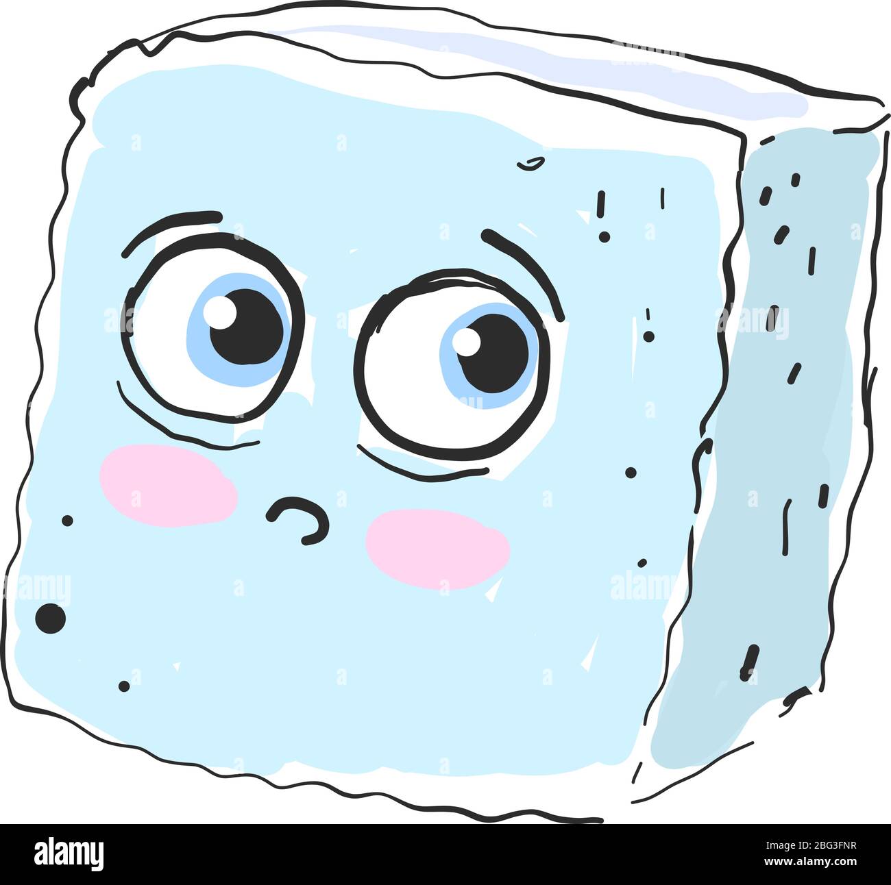 Sugar cube, illustration, vector on white background Stock Vector Image ...