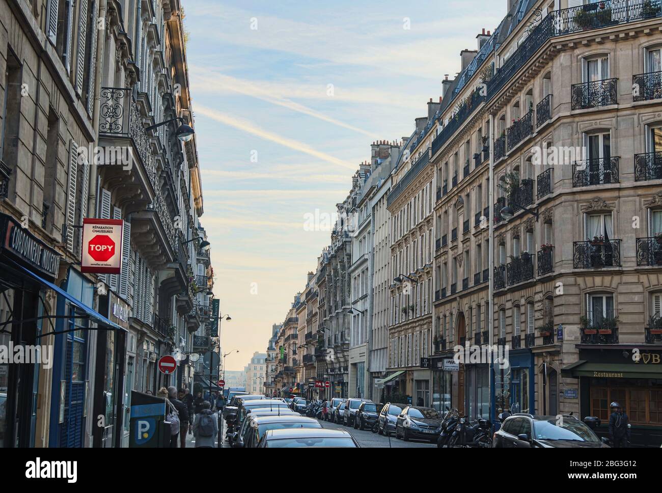 Street in daytime in Paris, France Stock Photo - Alamy