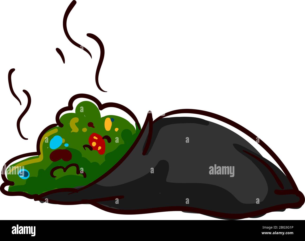 Bag full garbage on Stock Vector Images - Alamy