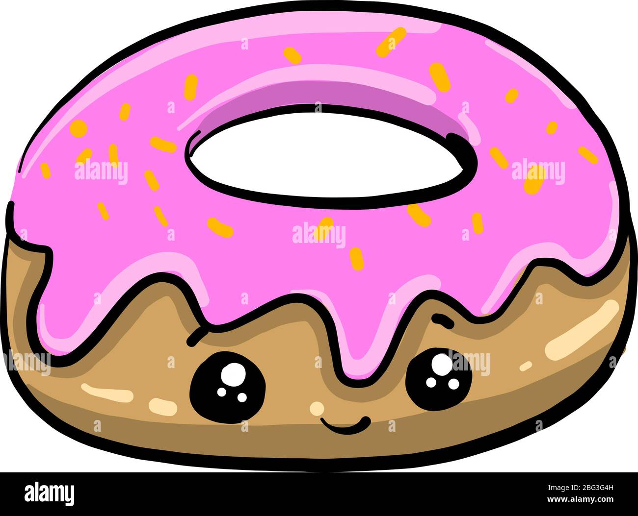 Food pink doughnut bite Stock Vector Images - Alamy