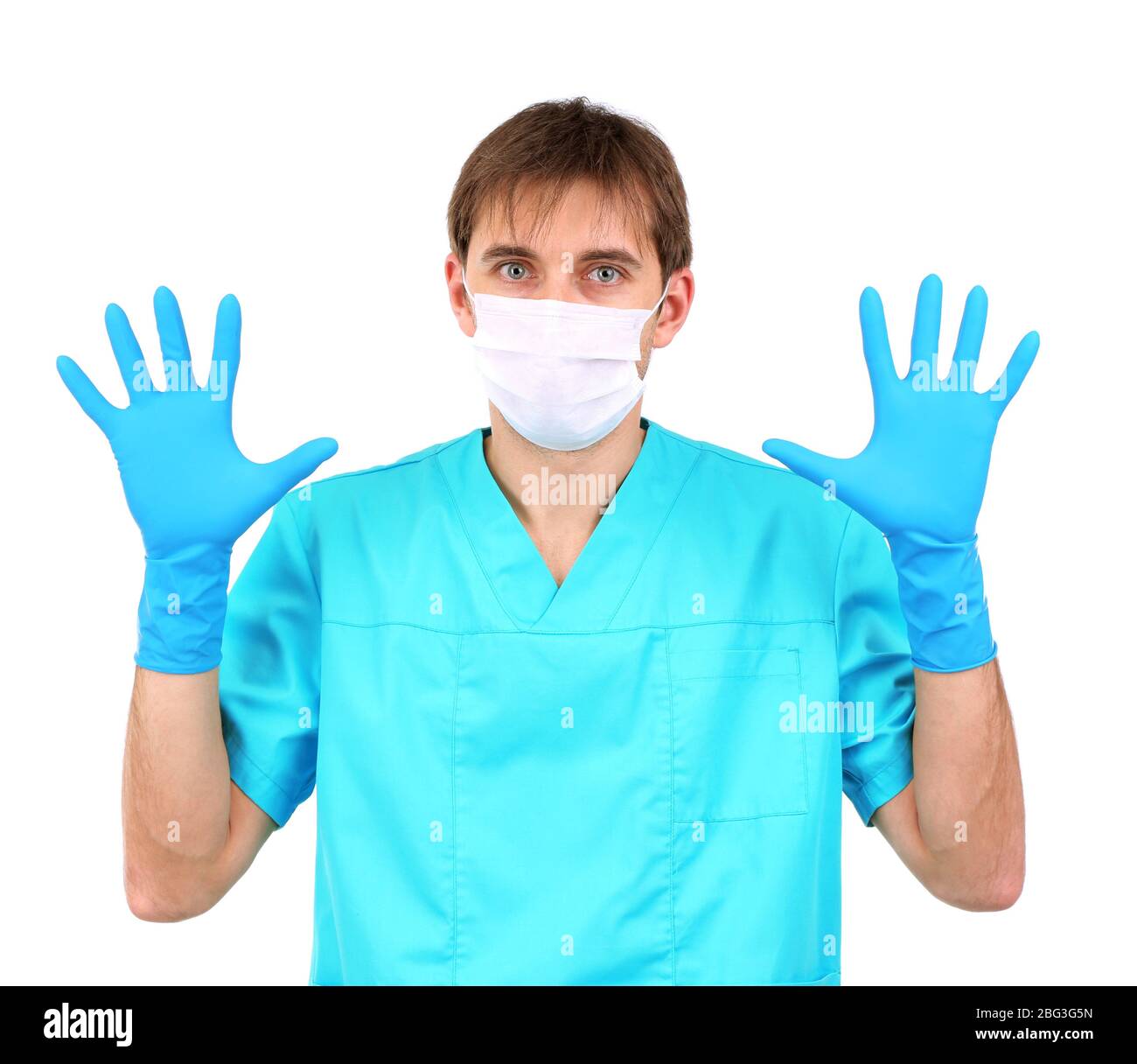 Medic isolated on white Stock Photo - Alamy