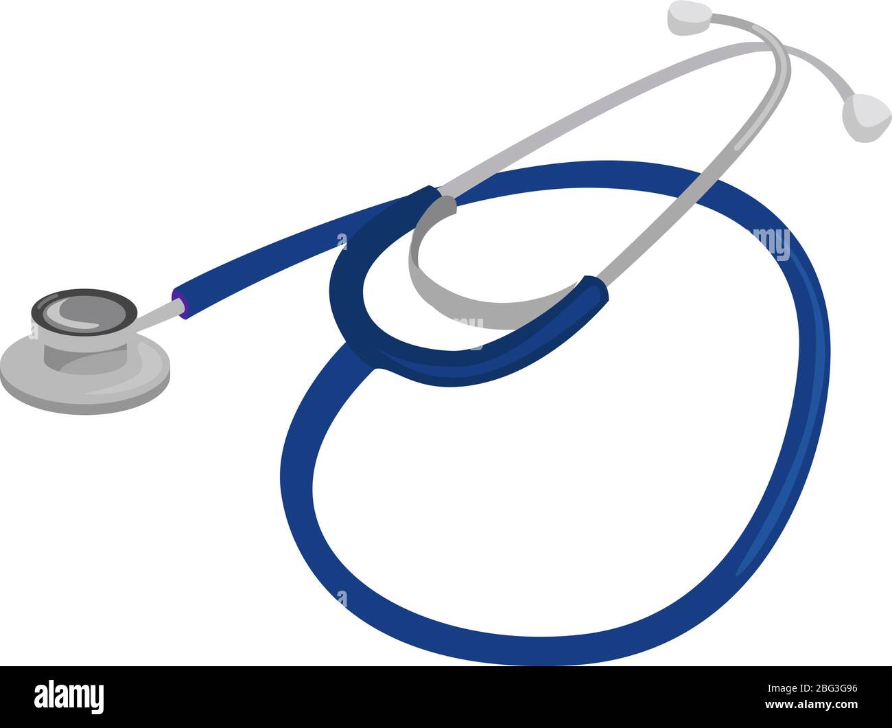 Doctors stethoscope, illustration, vector on white background Stock ...