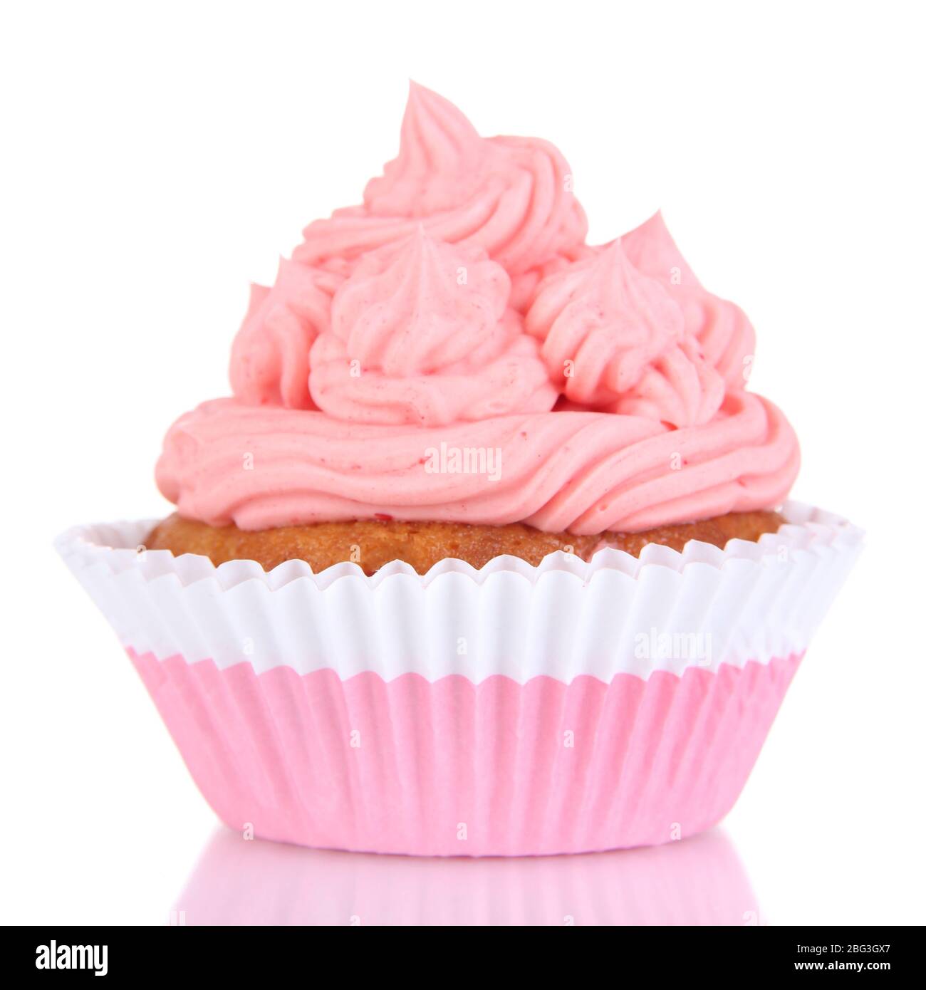 Delicious beautiful cupcake isolated on white Stock Photo - Alamy