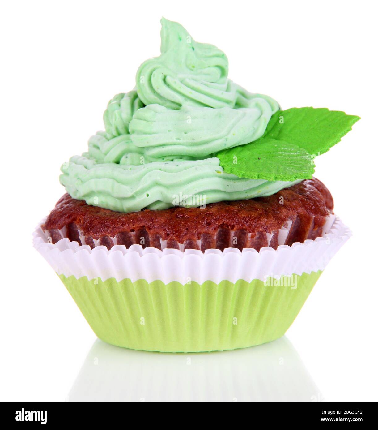 Delicious beautiful cupcake isolated on white Stock Photo - Alamy