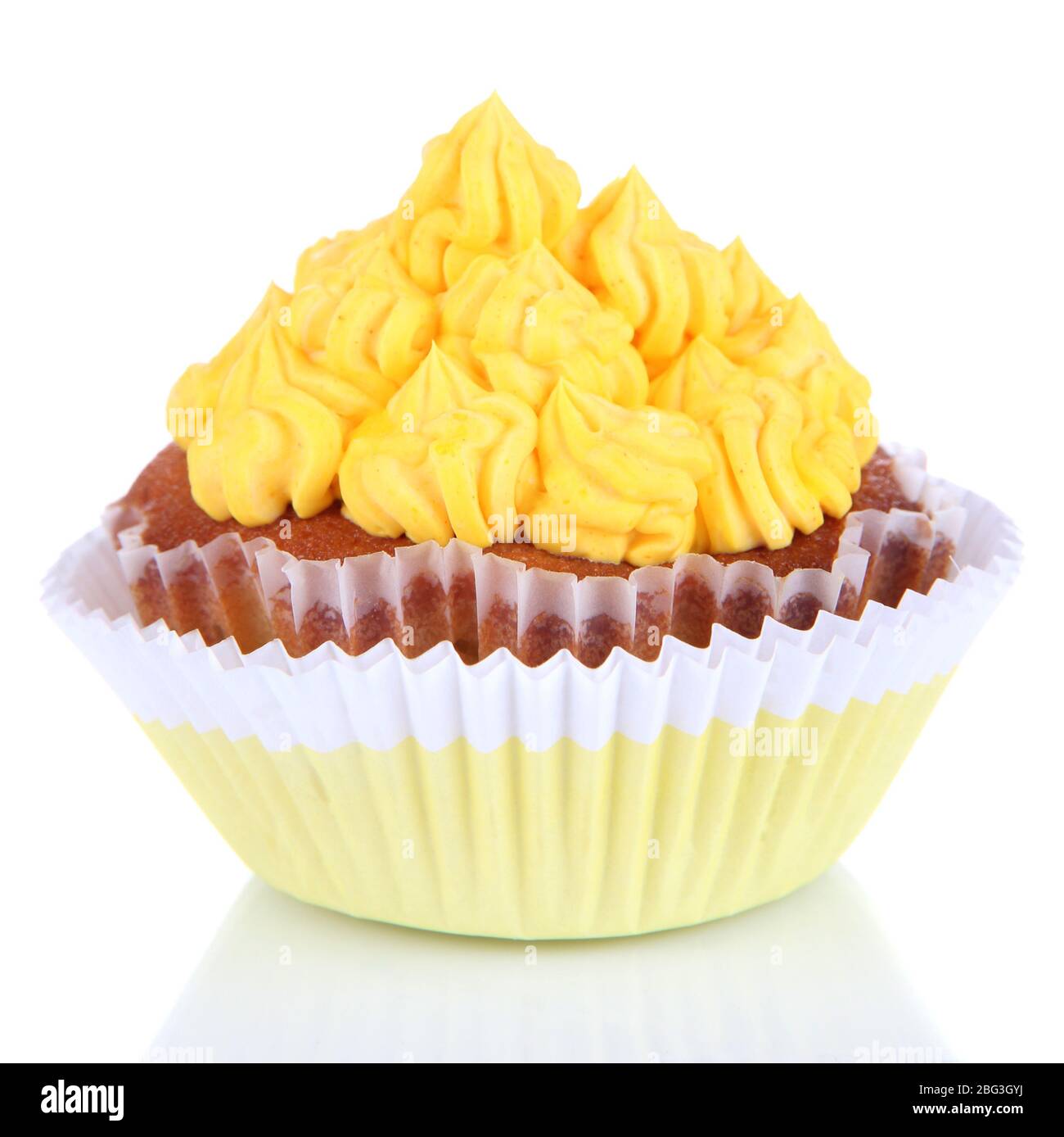 Delicious beautiful cupcake isolated on white Stock Photo - Alamy