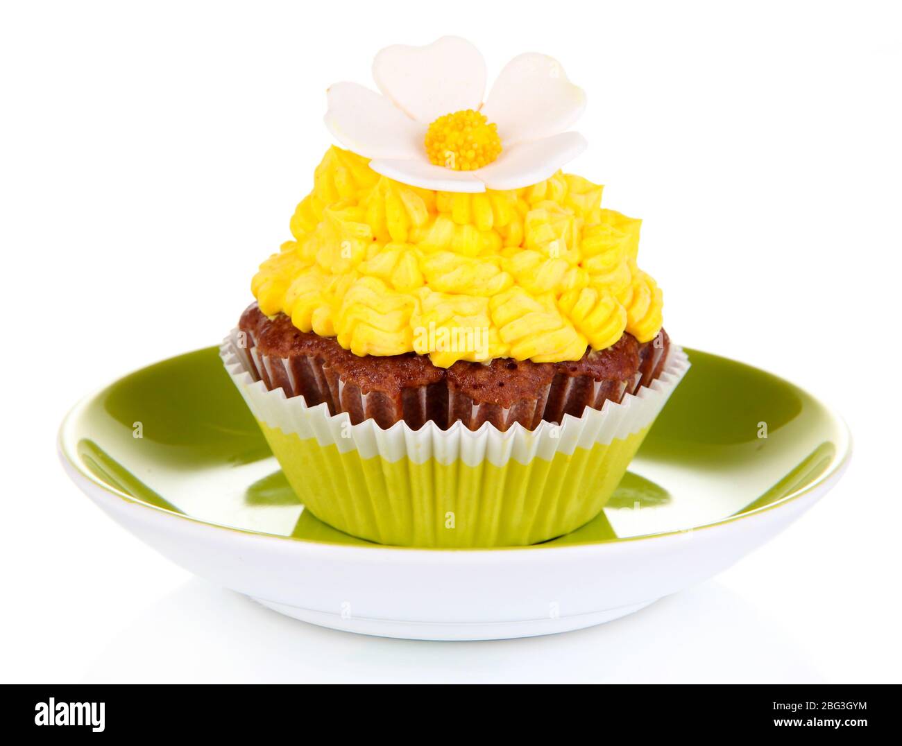 Delicious beautiful cupcake isolated on white Stock Photo - Alamy