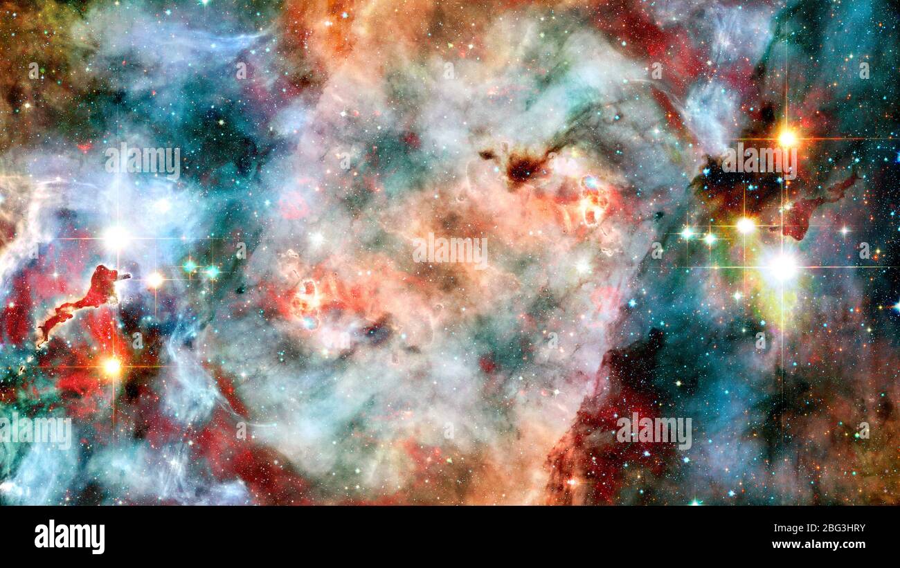 Hubble views galaxy and nebula. Elements of this image furnished by ...