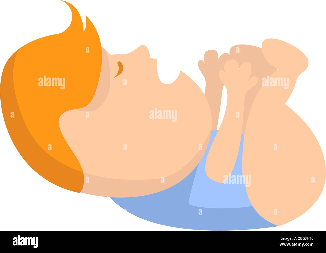 Newborn baby, illustration, vector on white background Stock Vector ...