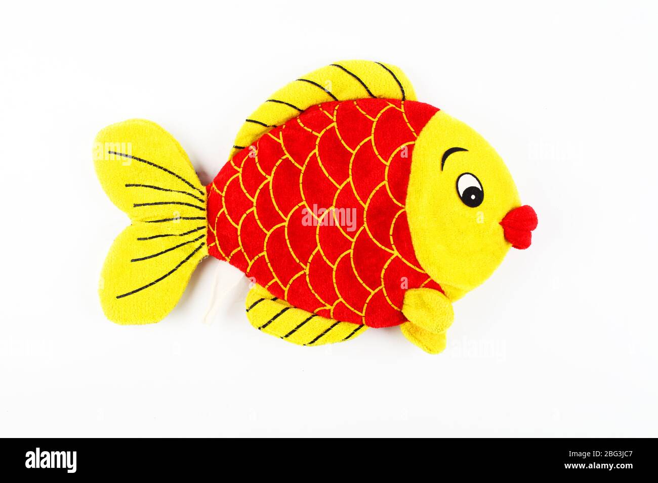 Toy plush fish, on a white background, isolate Stock Photo - Alamy