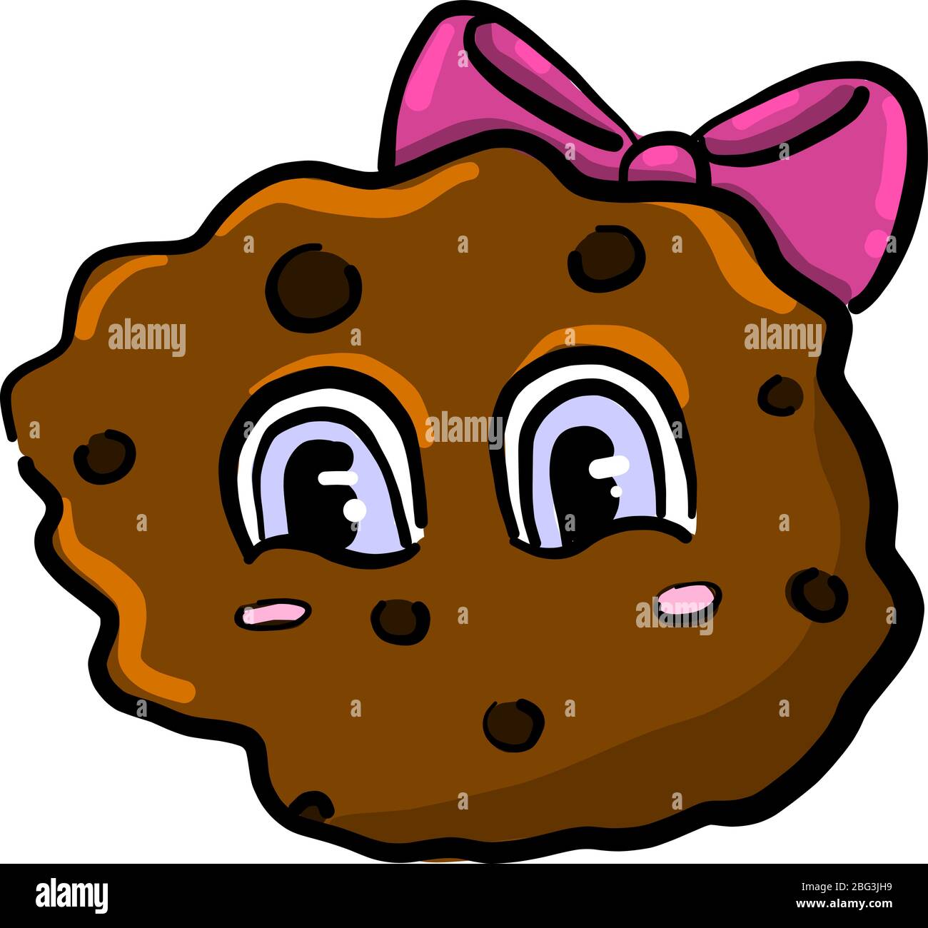 Cute cookies, illustration, vector on white background Stock Vector ...