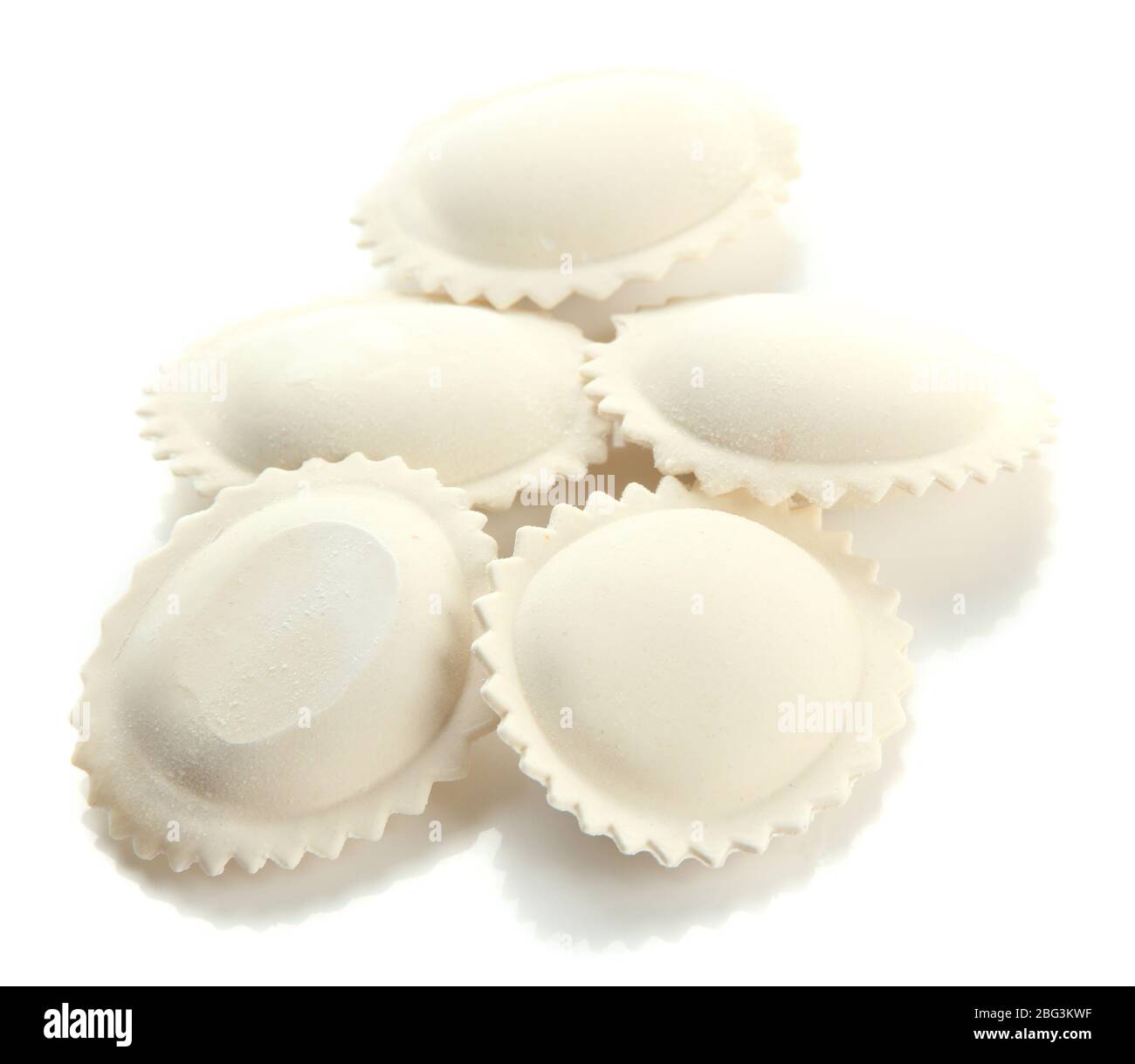 Raw dumplings, isolated on white Stock Photo - Alamy