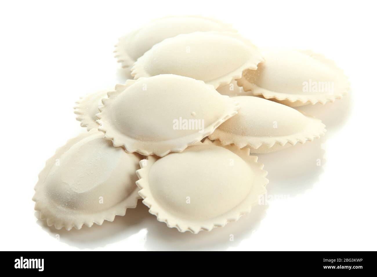Raw dumplings, isolated on white Stock Photo - Alamy