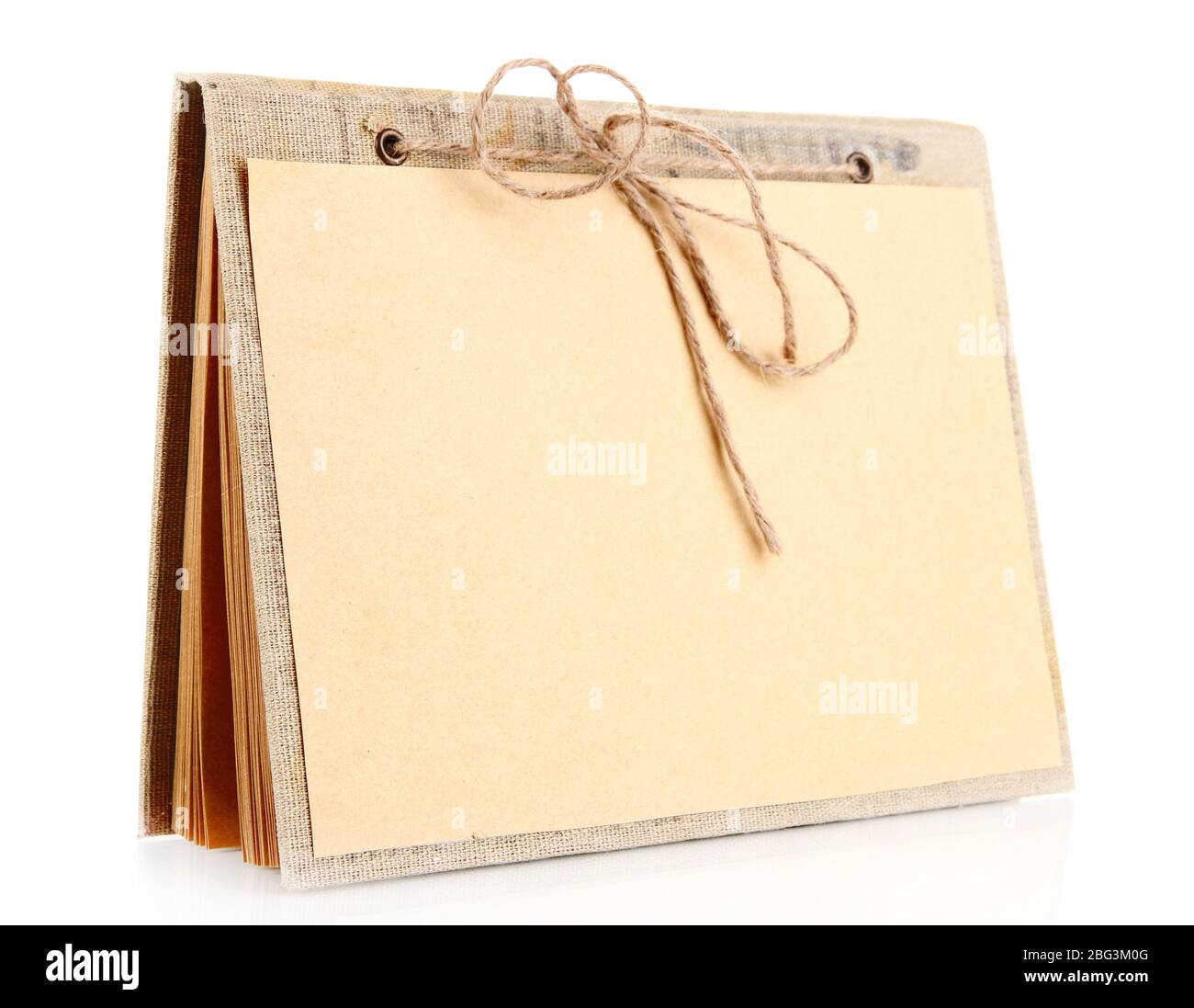 Beautiful old notebook isolated on white Stock Photo - Alamy