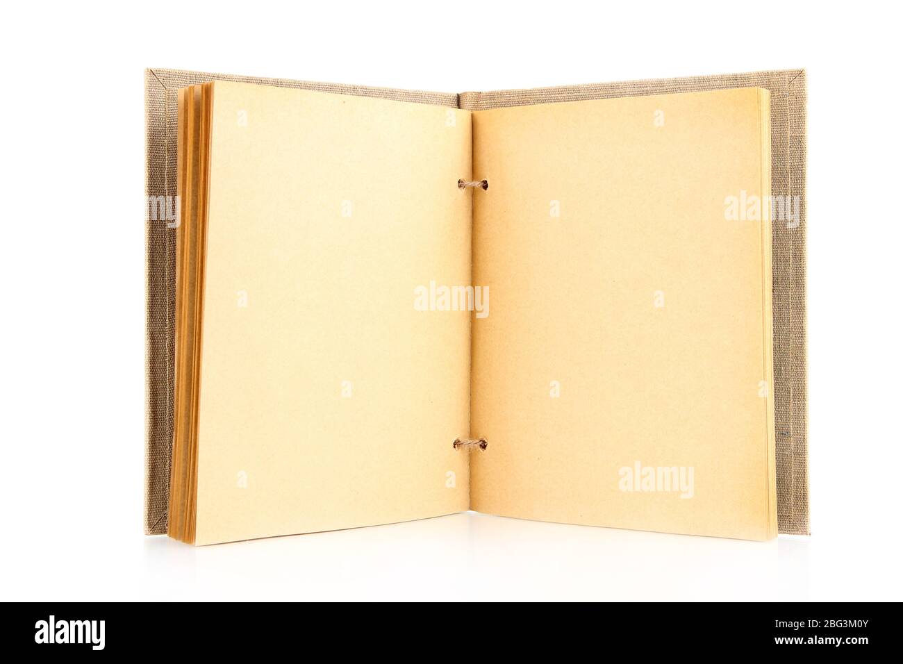 Beautiful old notebook isolated on white Stock Photo - Alamy