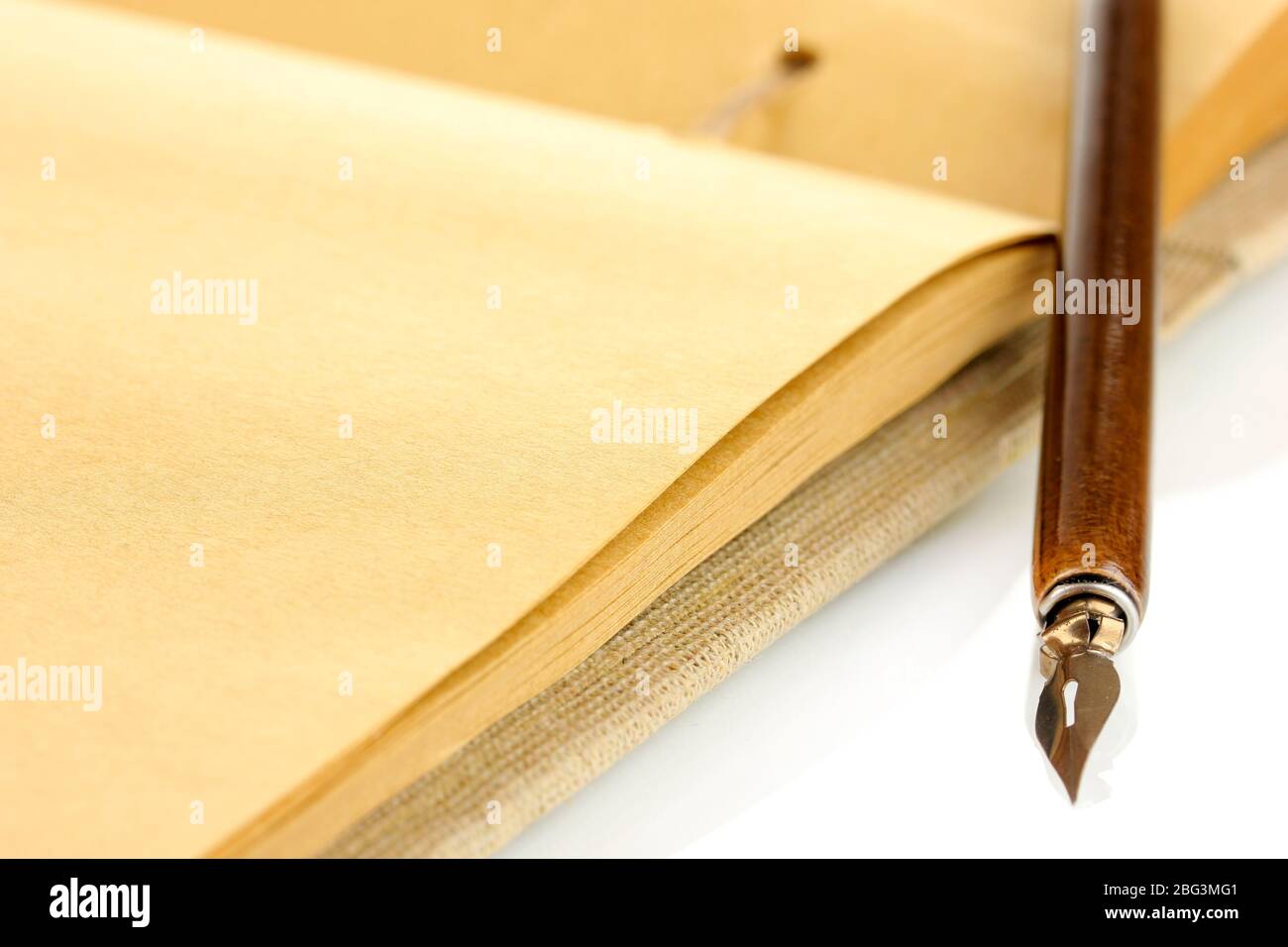 Beautiful old notebook close up Stock Photo - Alamy
