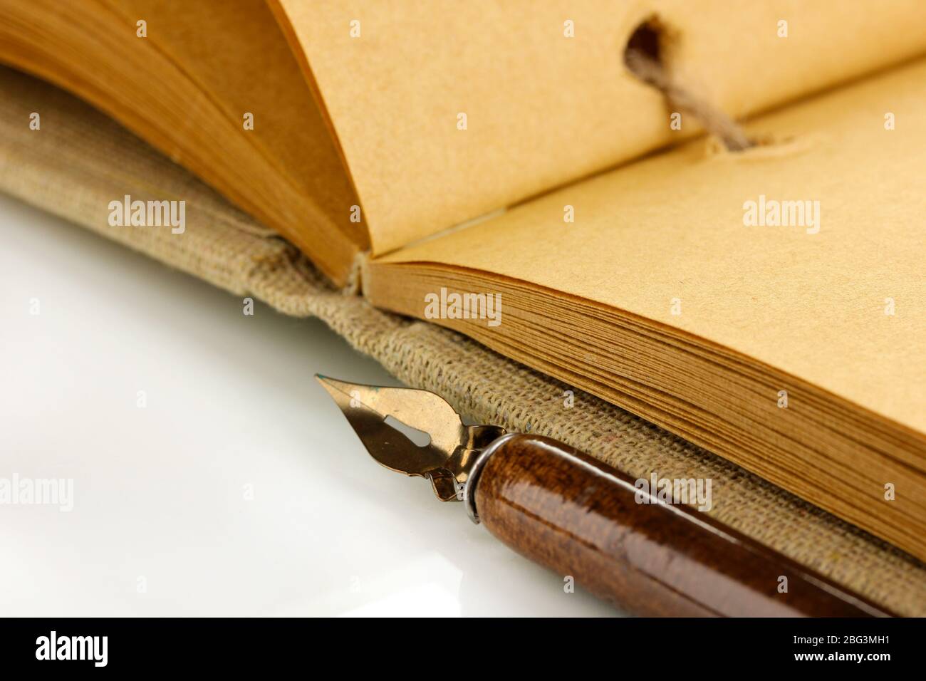 Beautiful old notebook close up Stock Photo - Alamy