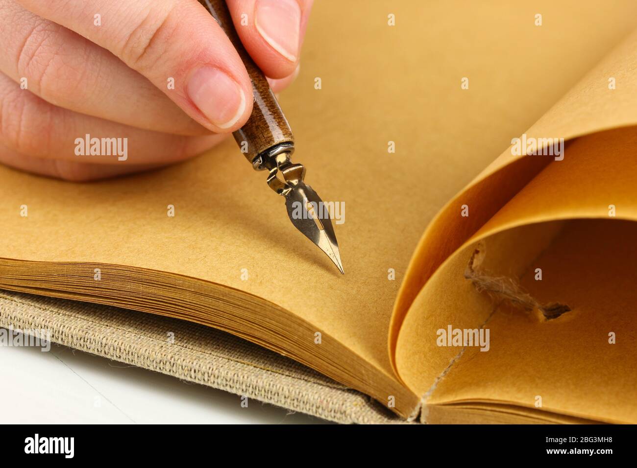 Beautiful old notebook close up Stock Photo - Alamy