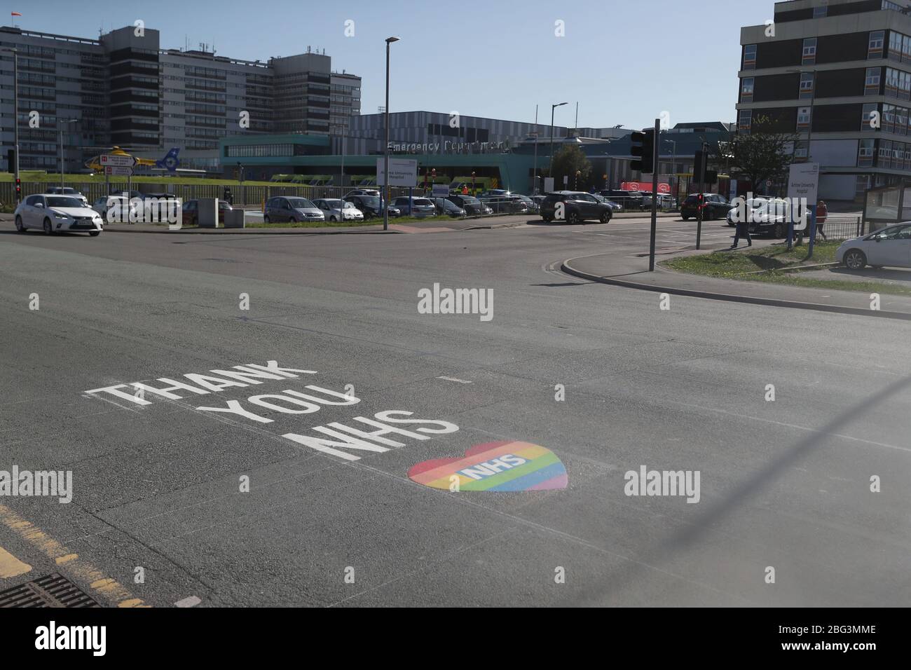 A 'Thank You NHS' sign outside Aintree University Hospital in ...